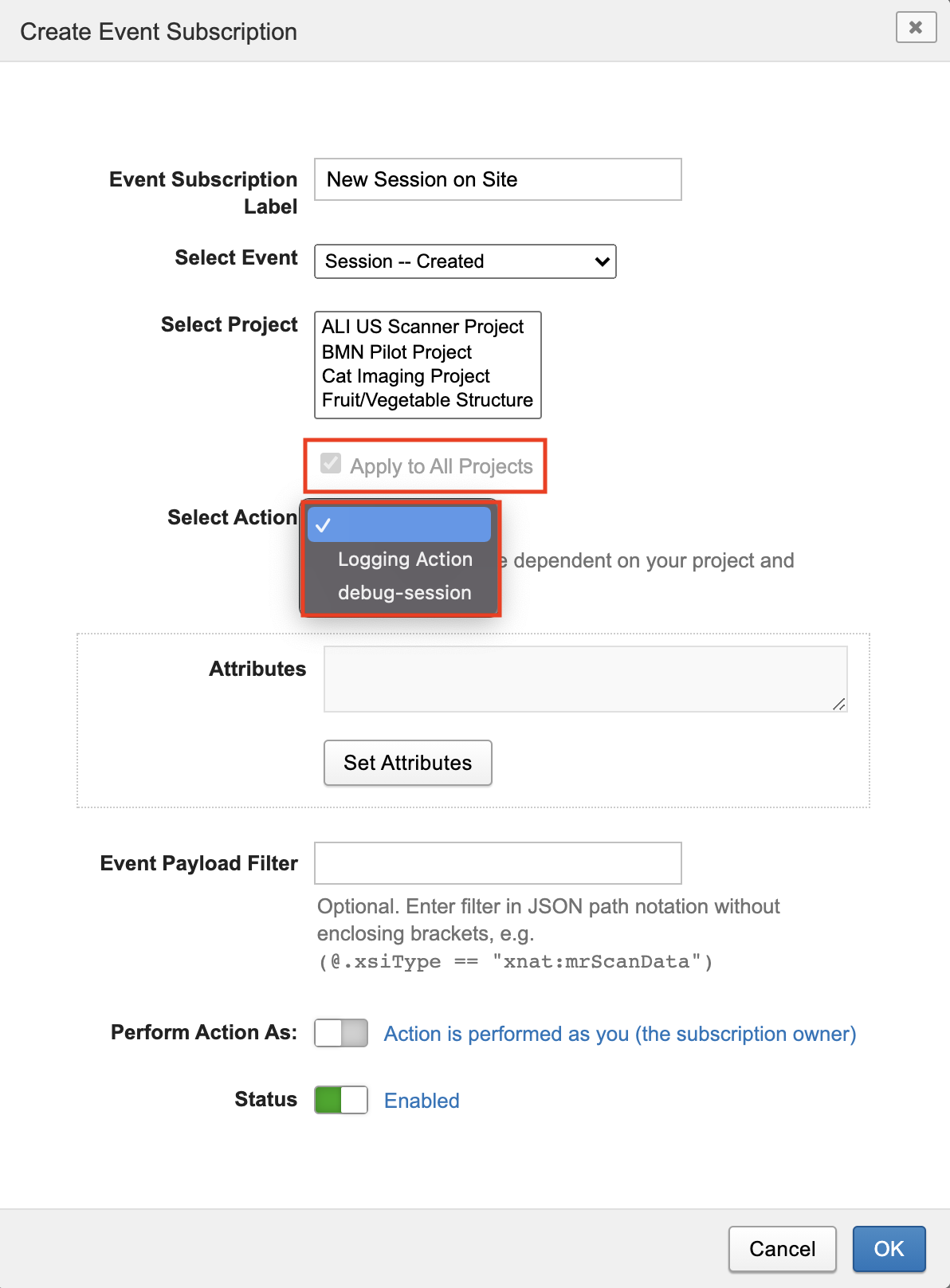 Enabling Automated Commands via the Event Service